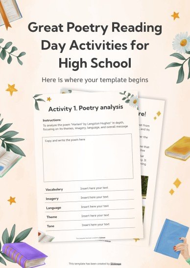 Great Poetry Reading Day Activities for High School