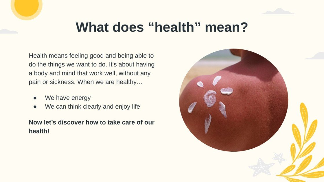 Sun Safety and Protection - 1st Grade Presentation