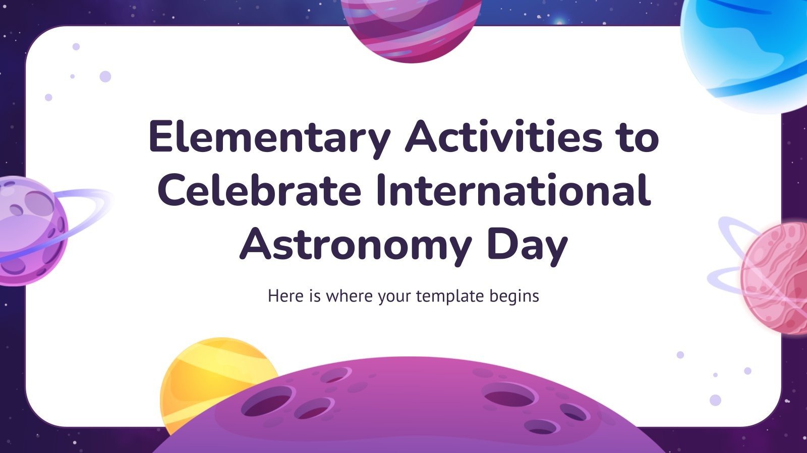 Elementary Activities to Celebrate Astronomy Day