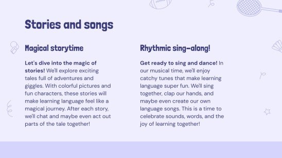 Sports and leisure activities - French - 2nd Grade