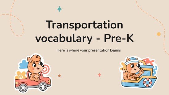 Transportation Vocabulary - Pre-K Presentation