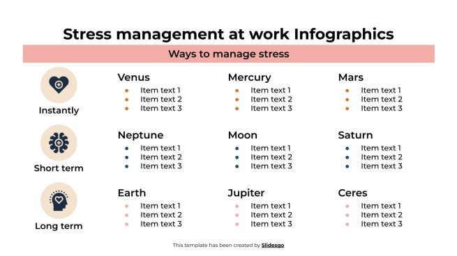 Stress Management at Work Infographics