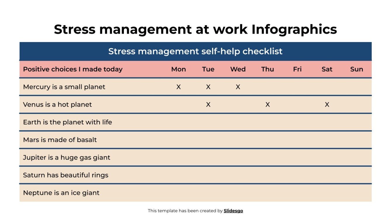 Stress Management at Work Infographics