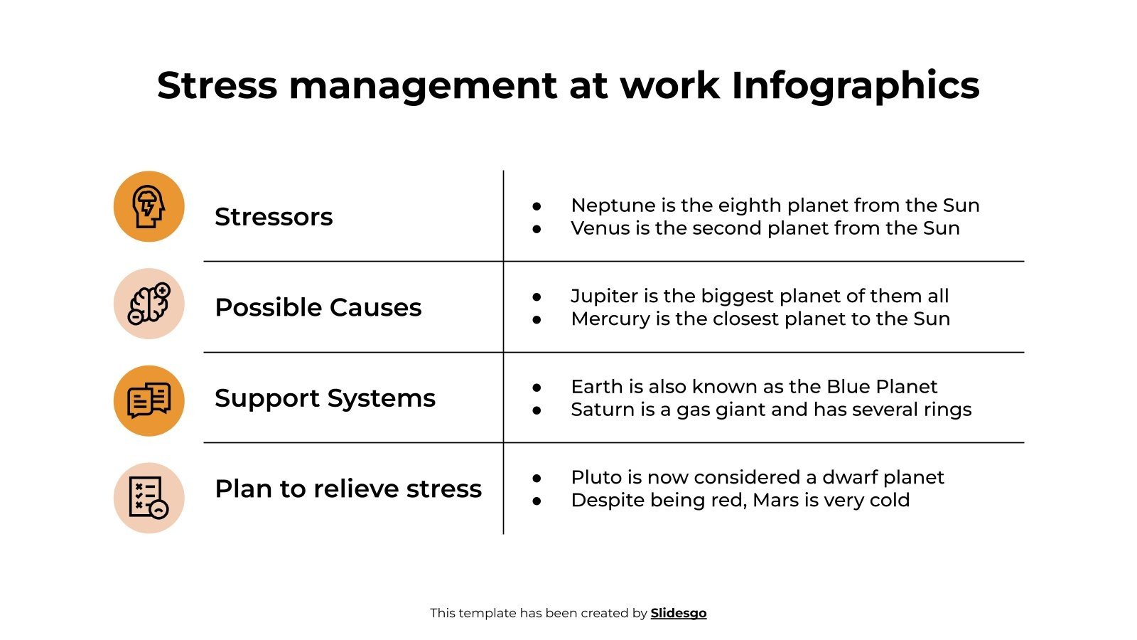 Stress Management at Work Infographics Template