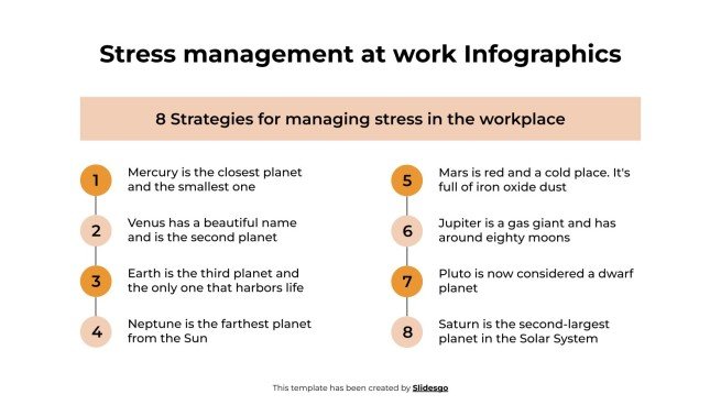Stress Management at Work Infographics Template