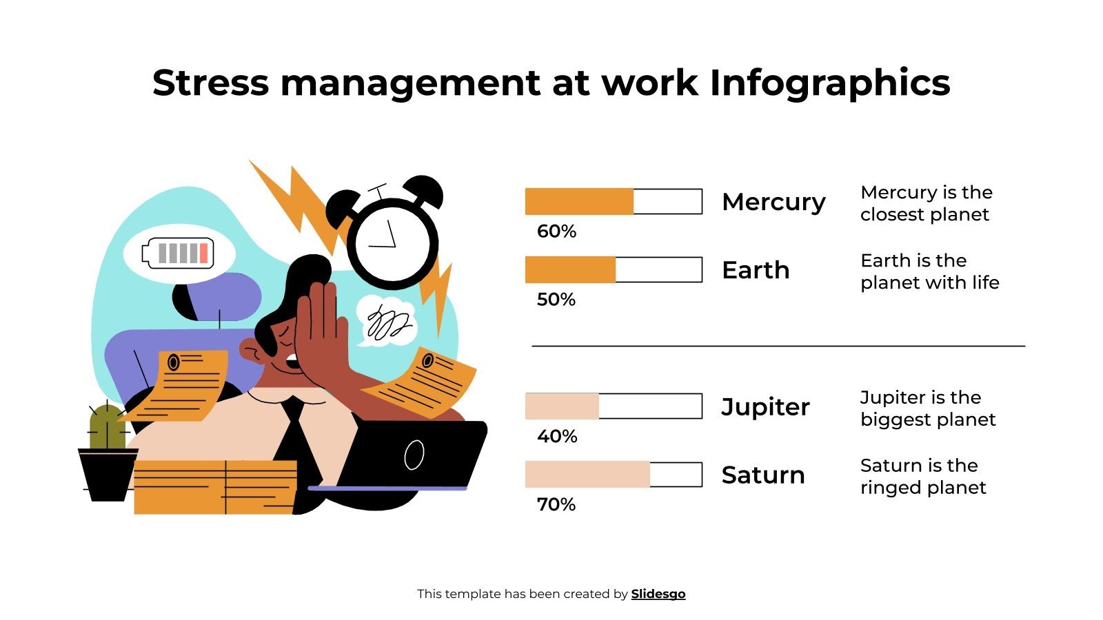 Stress Management at Work Infographics Template