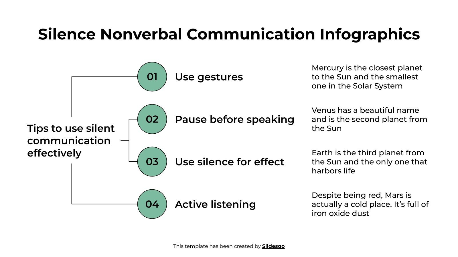 Silence Nonverbal Communication Infographics
