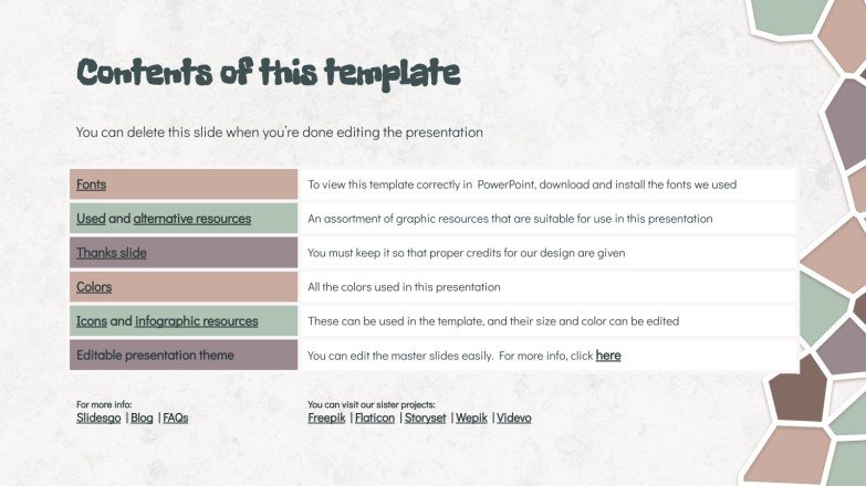Stone Mosaic Style Portfolio Presentation