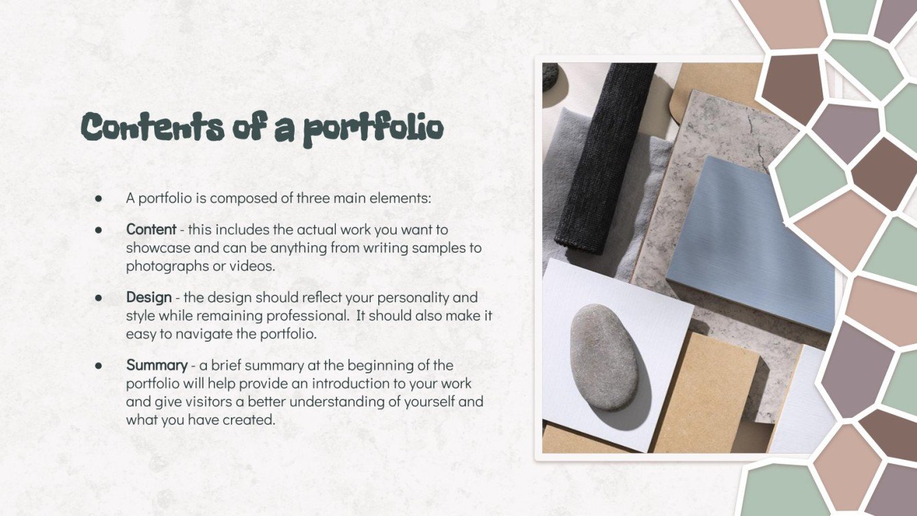 Stone Mosaic Style Portfolio Presentation