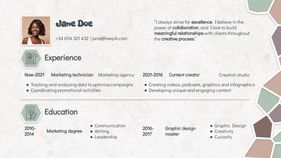 Stone Mosaic Style Portfolio Presentation