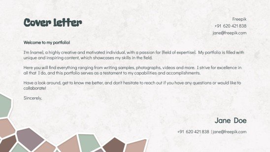 Stone Mosaic Style Portfolio Presentation