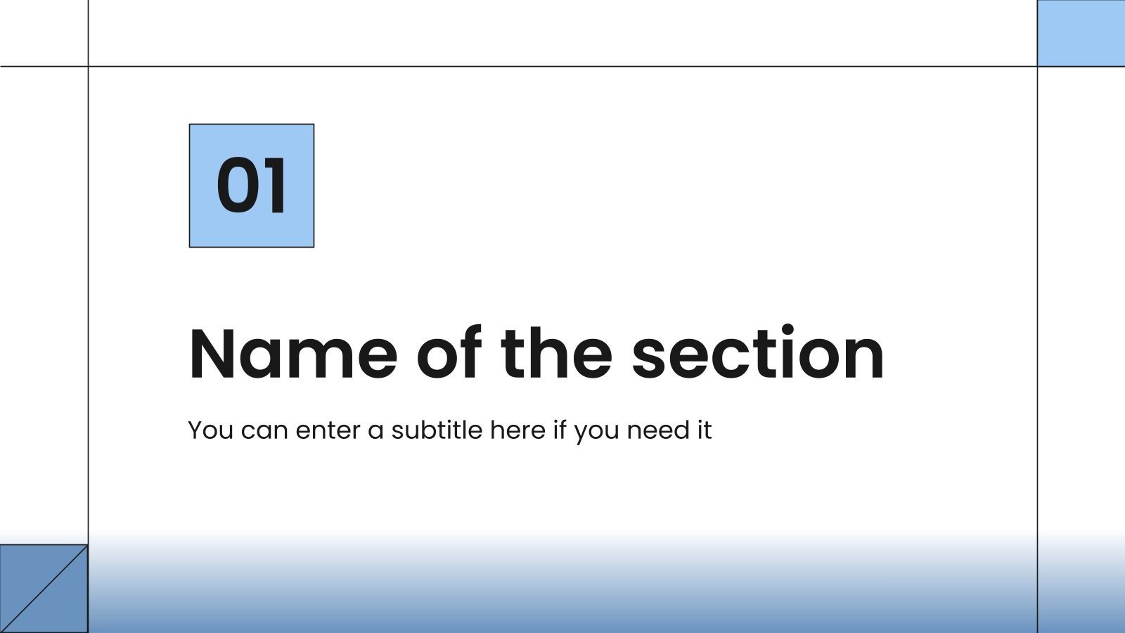 Tranquil Blue Minimalist Grid - Marketing Basic Template
