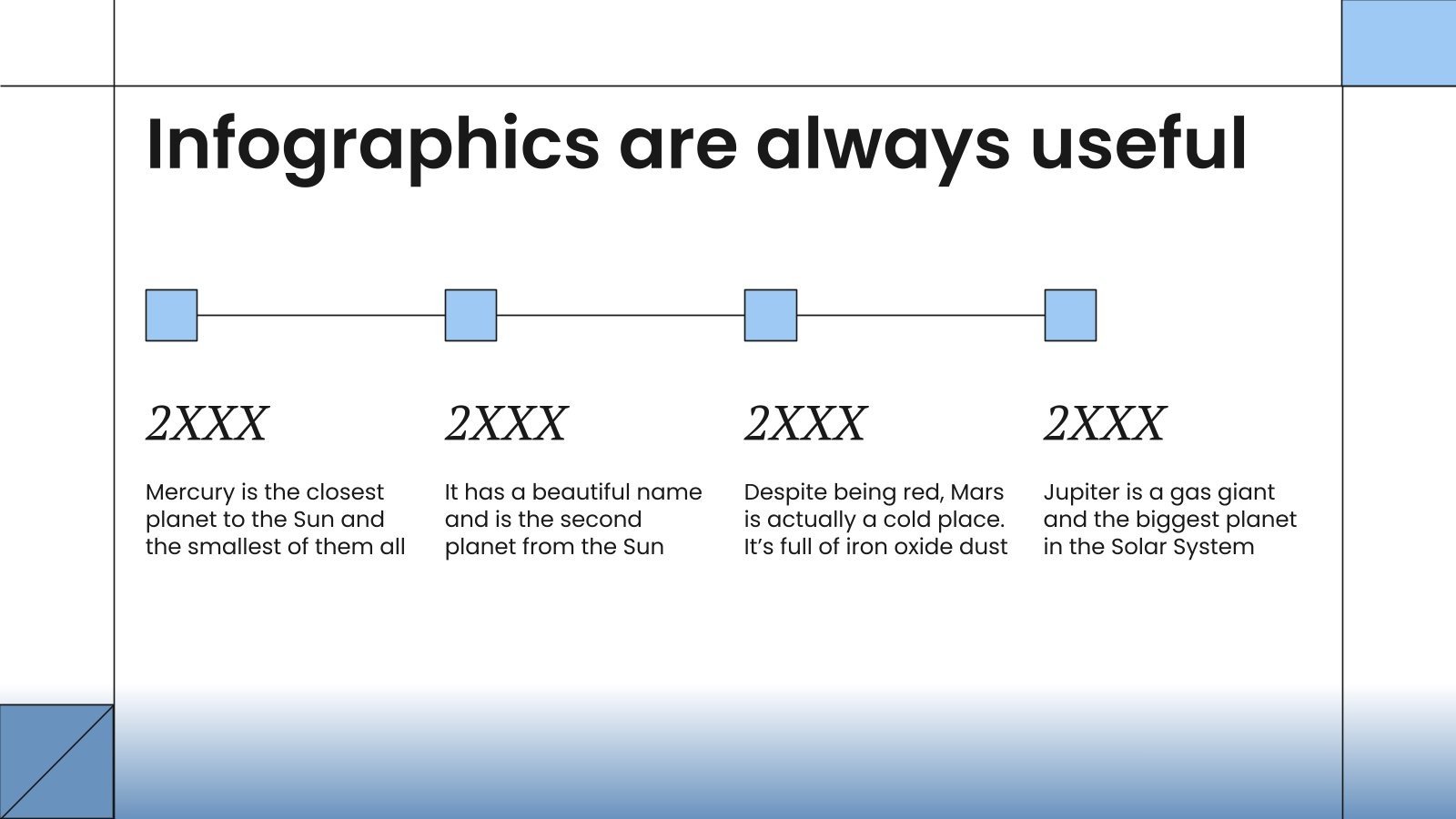 Tranquil Blue Minimalist Grid - Marketing Basic Template