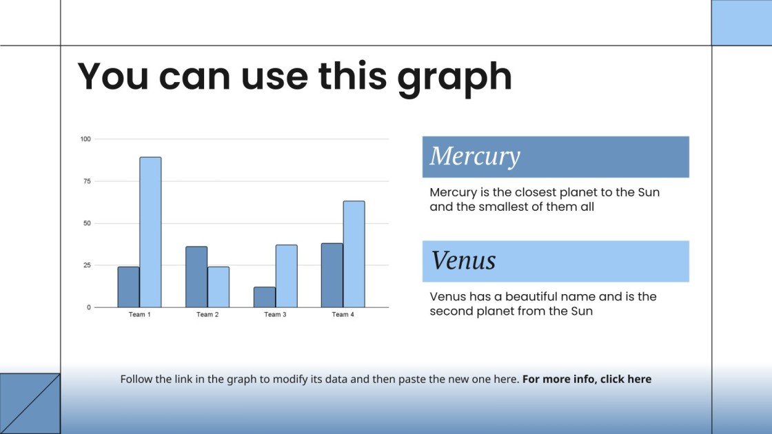Tranquil Blue Minimalist Grid - Marketing Basic Template