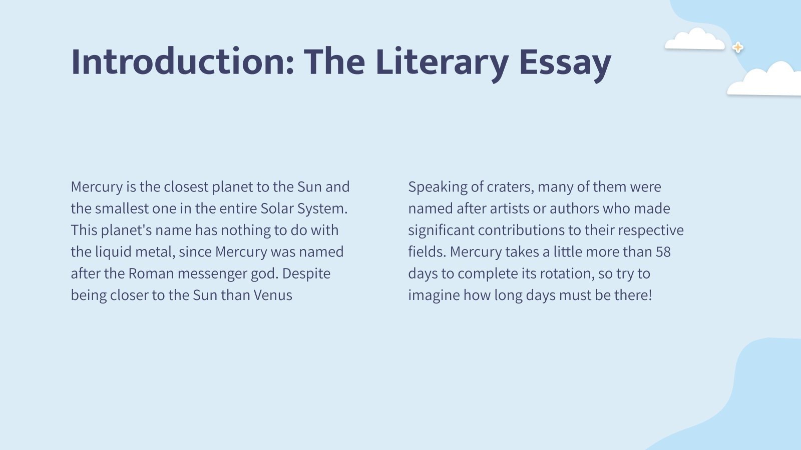 Language Arts Subject for High School: Literary Essay