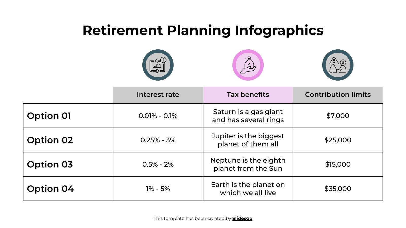 Retirement Planning Infographics Template