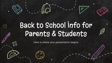 Back to School Info for Parents & Students Presentation