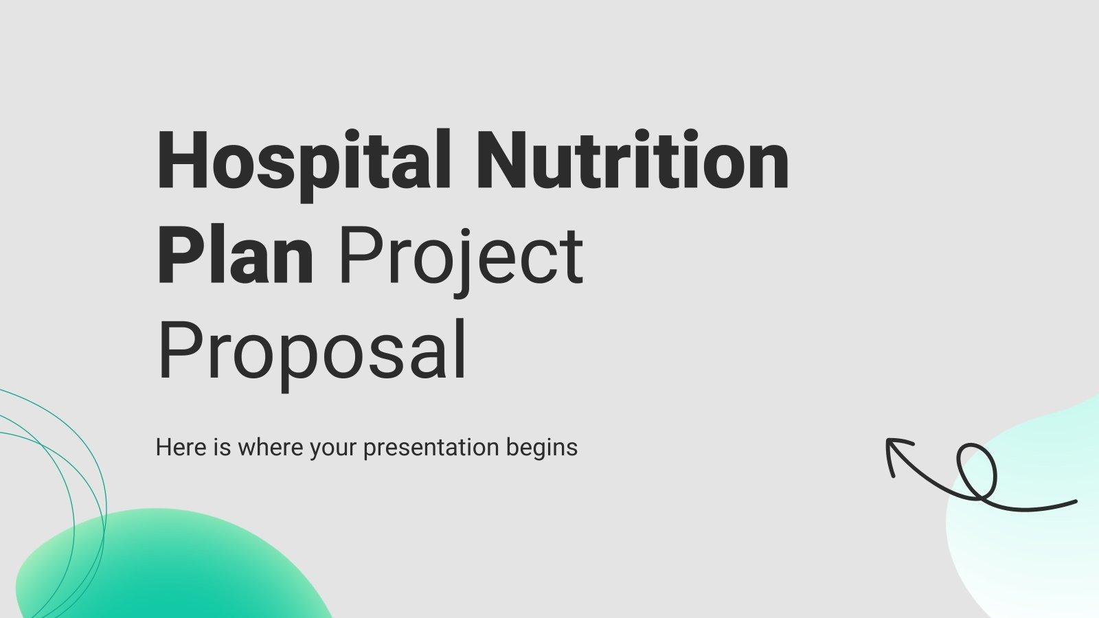 Hospital Nutrition Plan Project Proposal Presentation