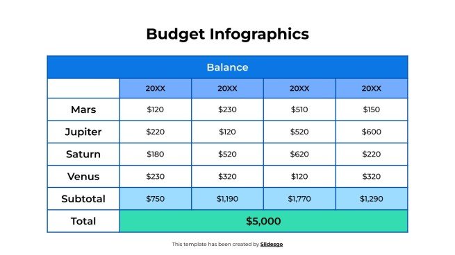 Budget Infographics Template