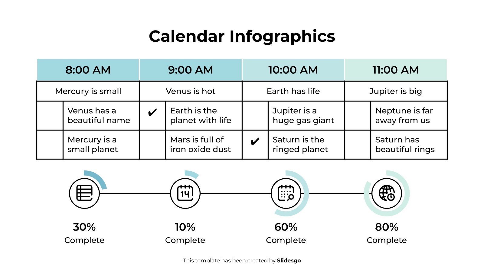Calendar Infographics Template