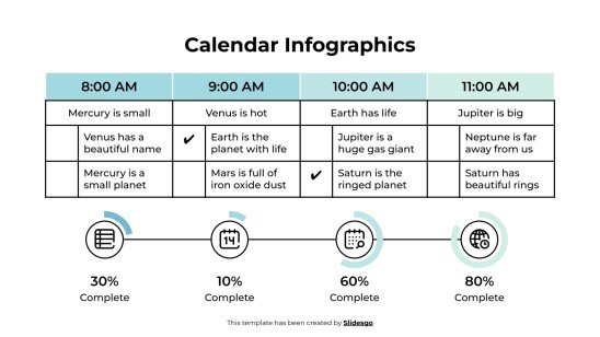 Calendar Infographics Template