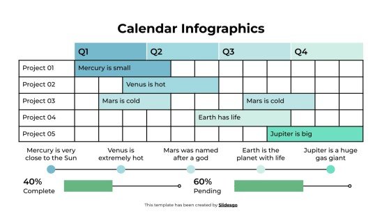 Calendar Infographics Template