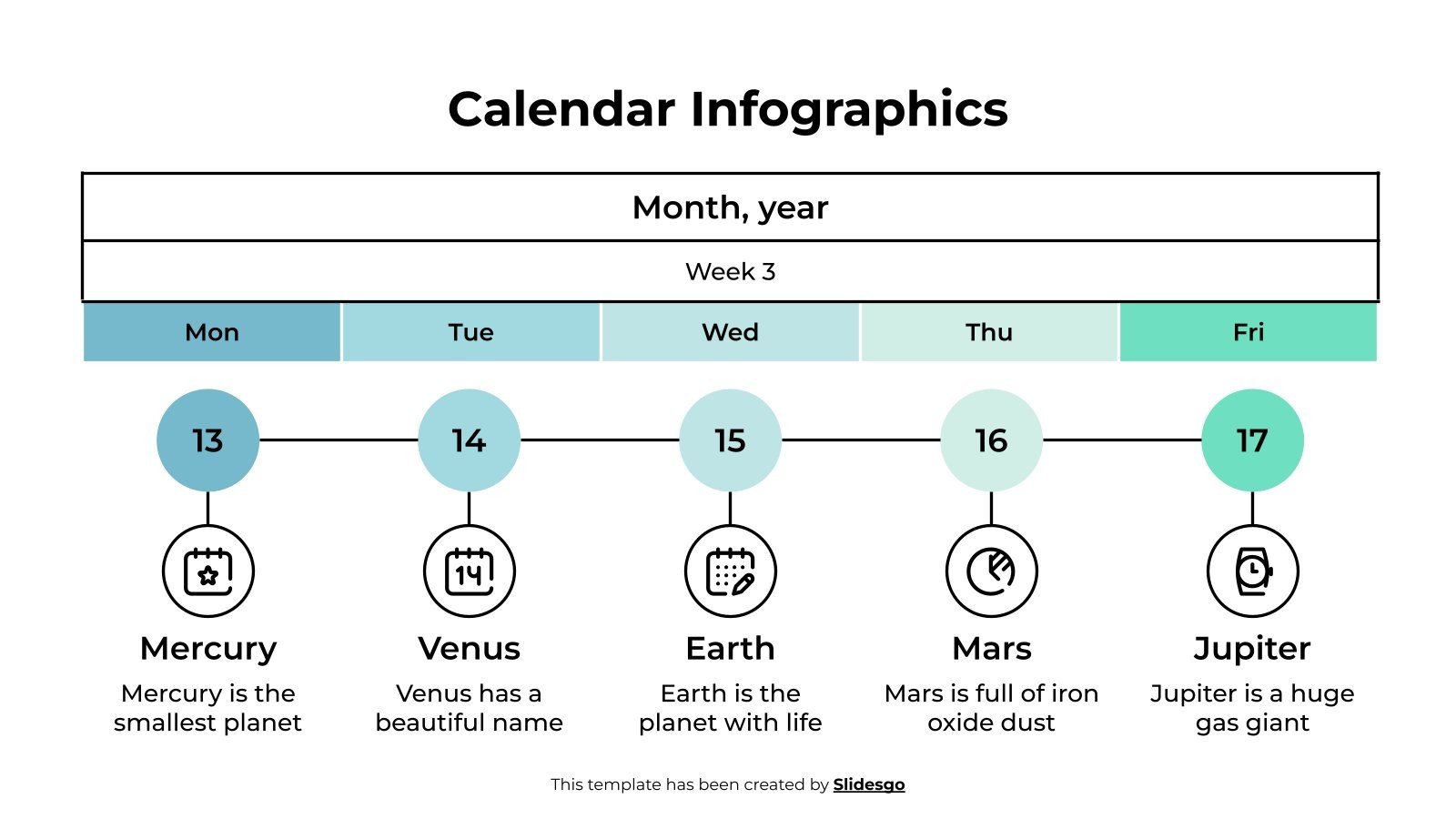 Calendar Infographics Template