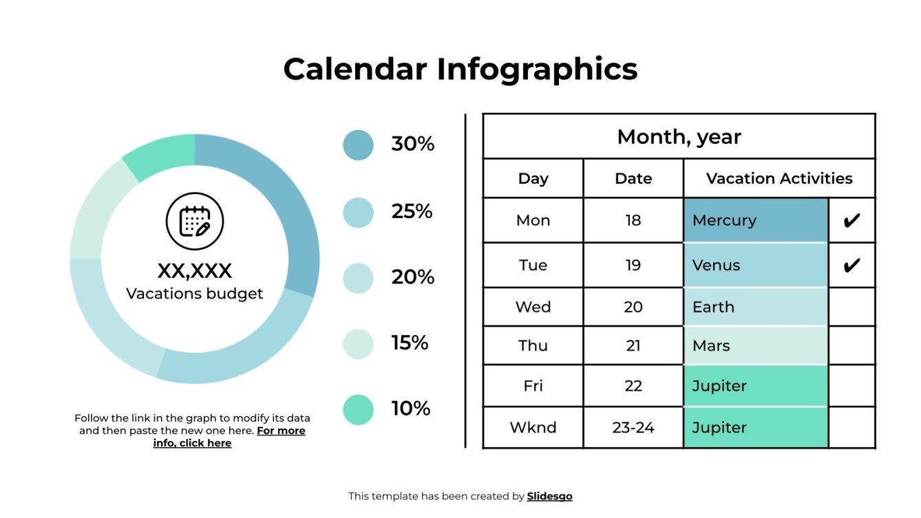Calendar Infographics Template
