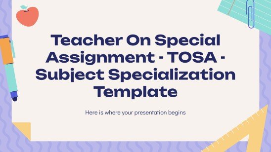 TOSA - Subject Specialization Template Presentation