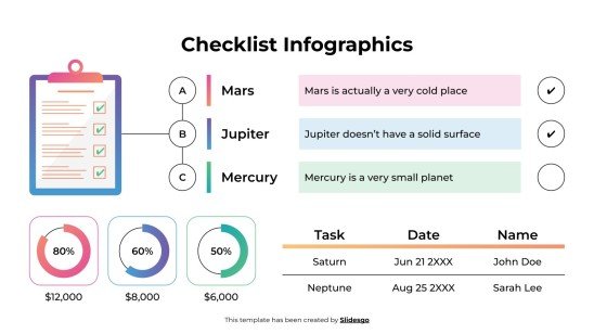 Checklist Infographics Template