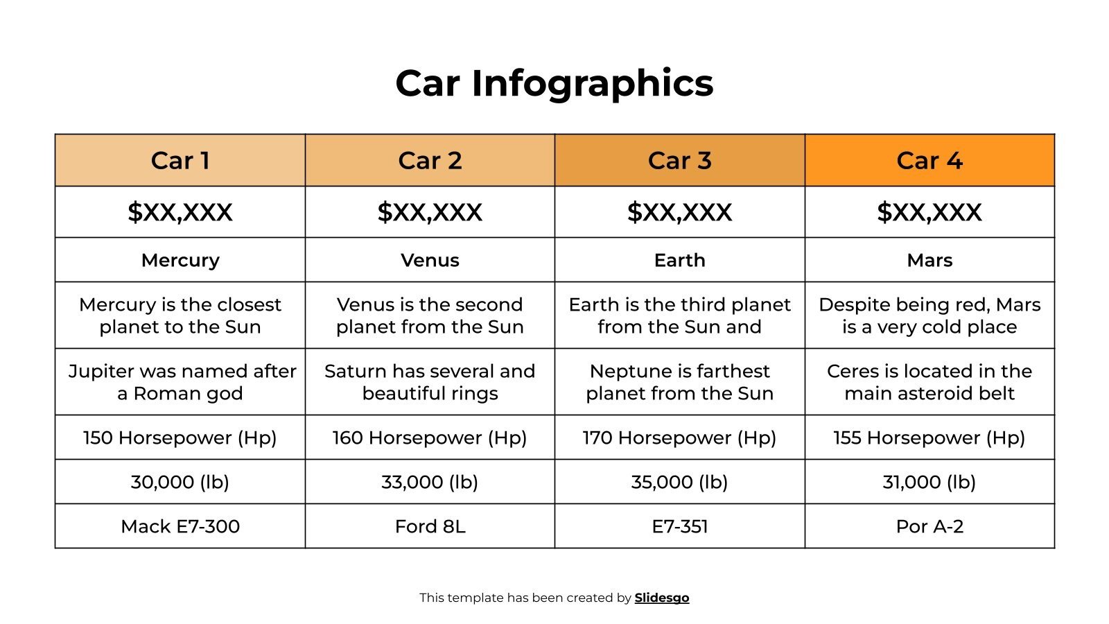 Car Infographics Template