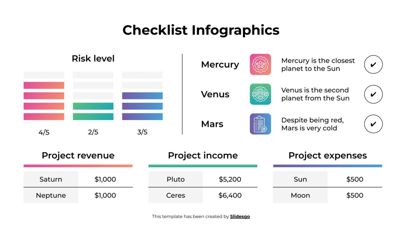 Checklist Infographics Template