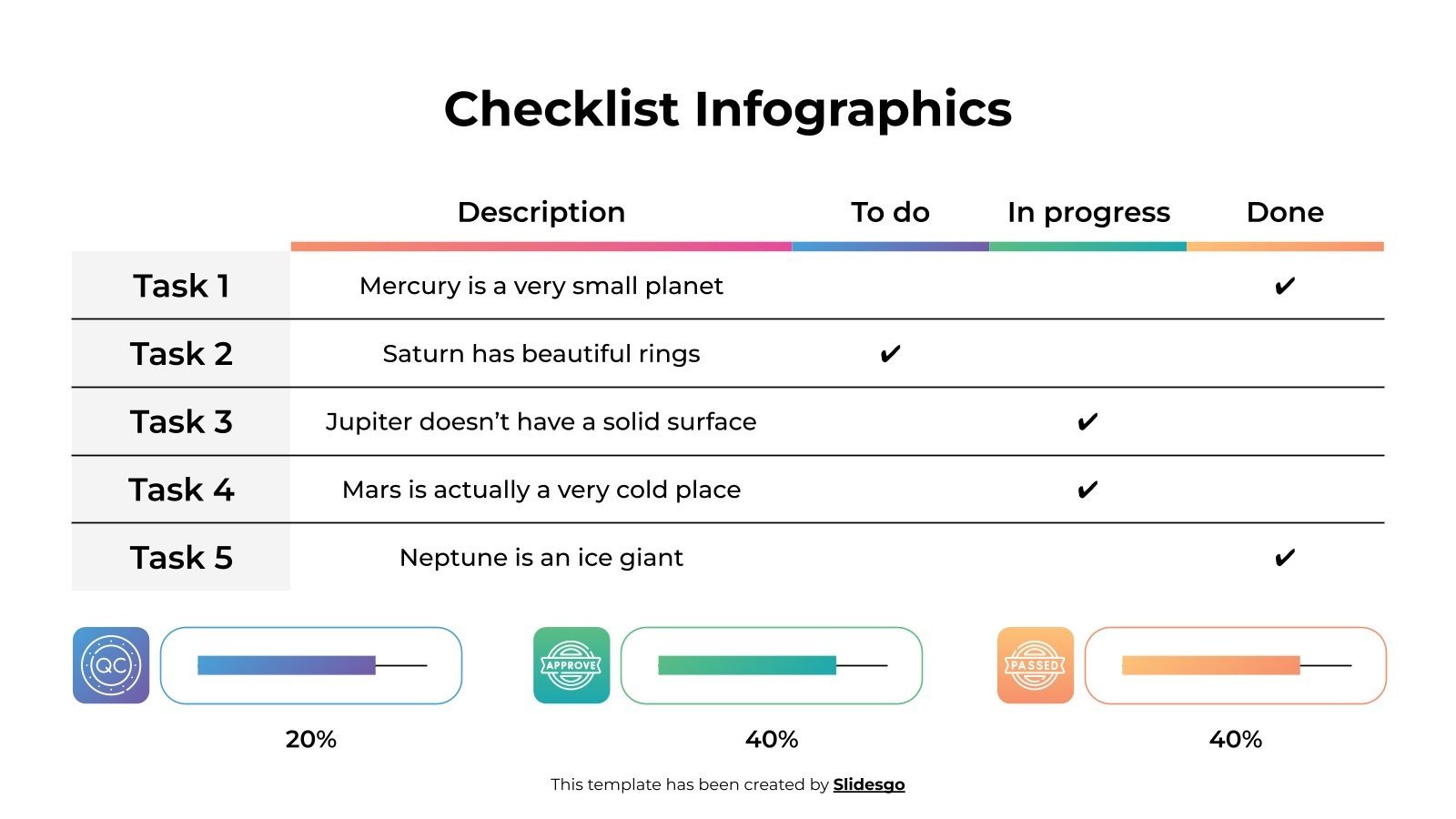 Checklist Infographics Template