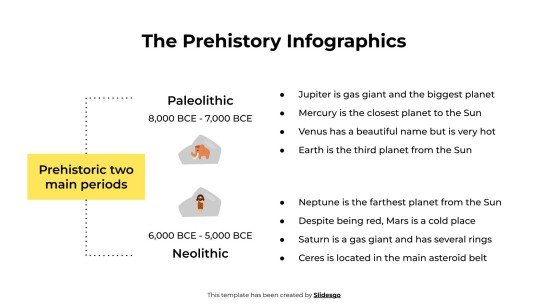 Plantilla Las infografías de la prehistoria