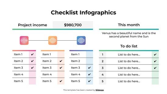Checklist Infographics Template