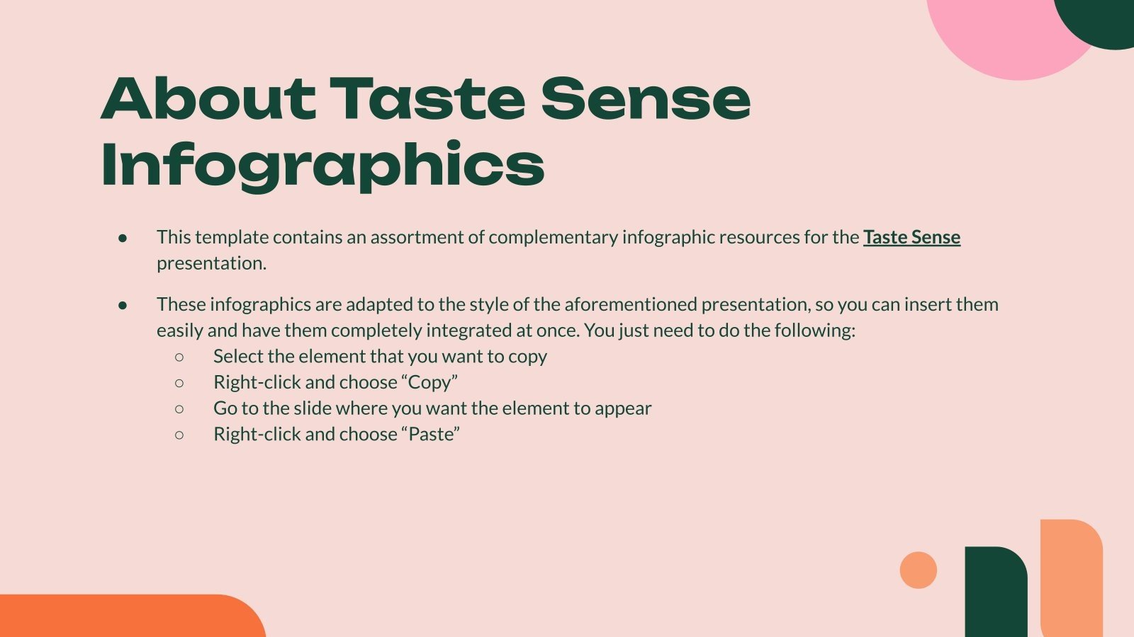 Taste Sense Infographics Template