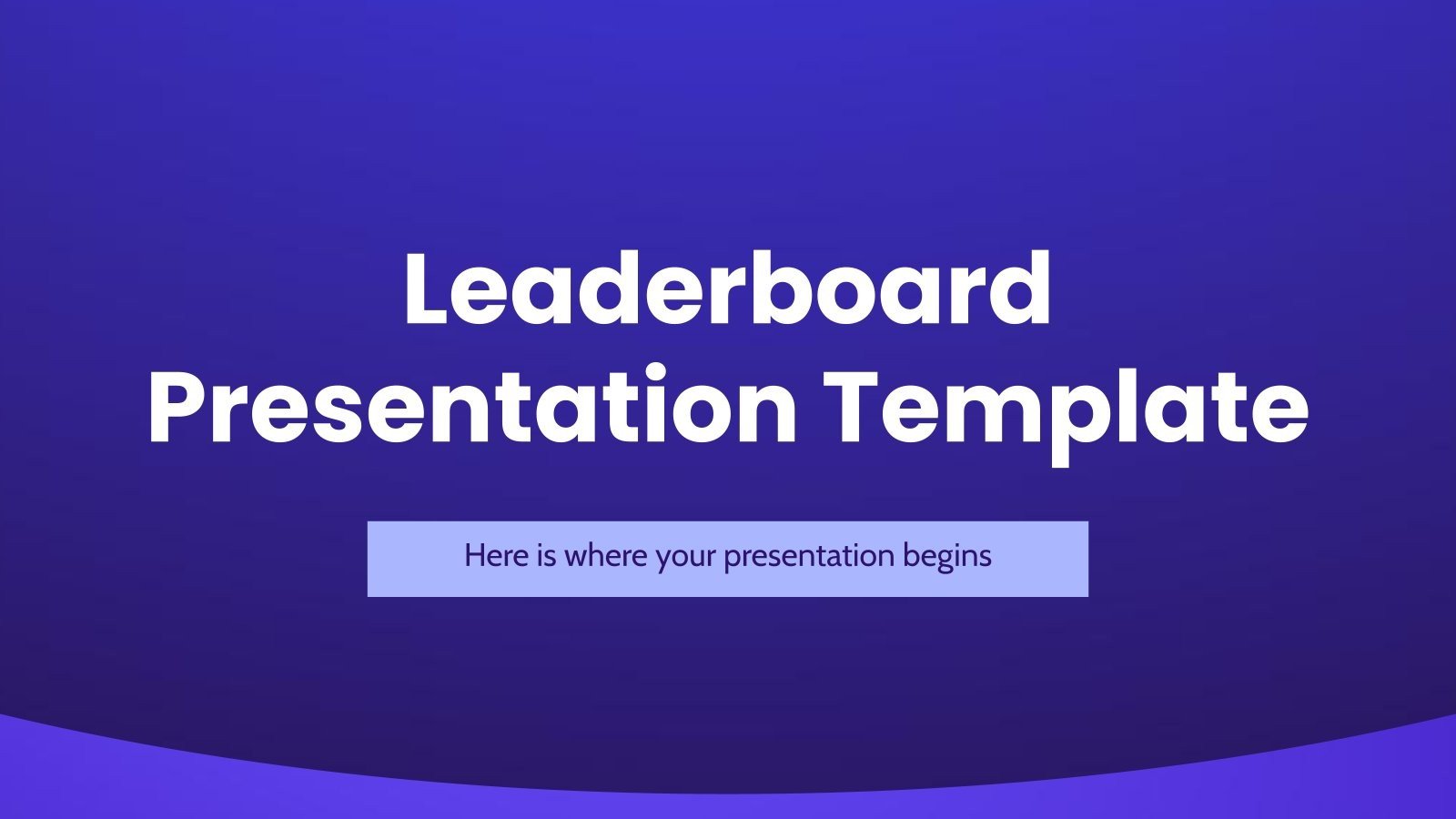 Leaderboard Presentation Template Presentation