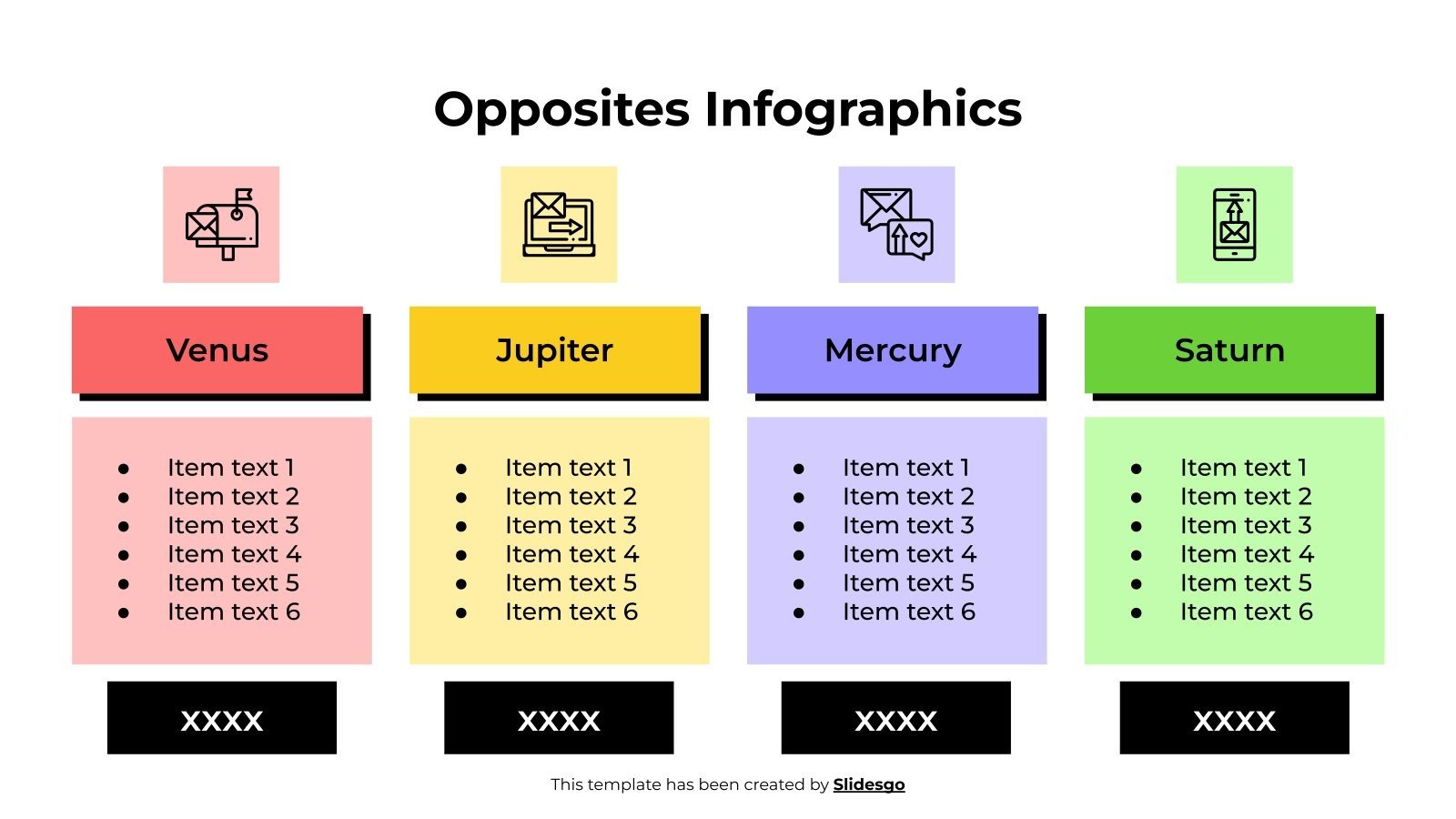 Opposites Infographics Template