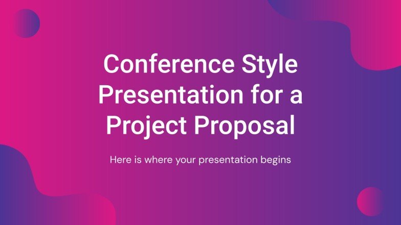 Conference Style Presentation for a Project Proposal