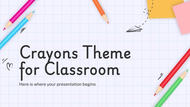 Crayons Theme for Classroom Presentation