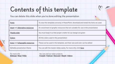 Crayons Theme for Classroom Presentation