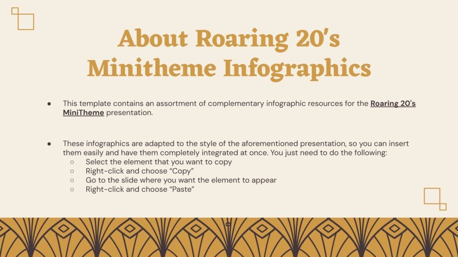 Roaring 20's Minitheme Infographics Template