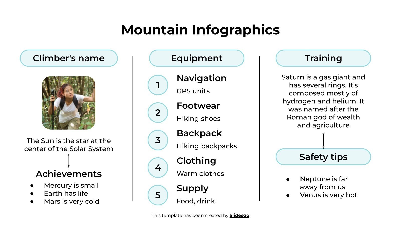 Mountain Infographics Template
