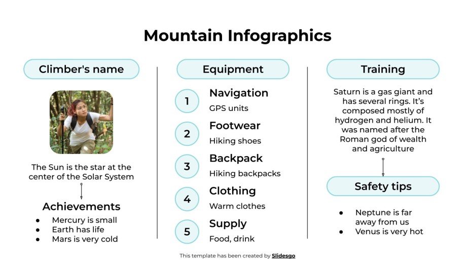 Mountain Infographics Template