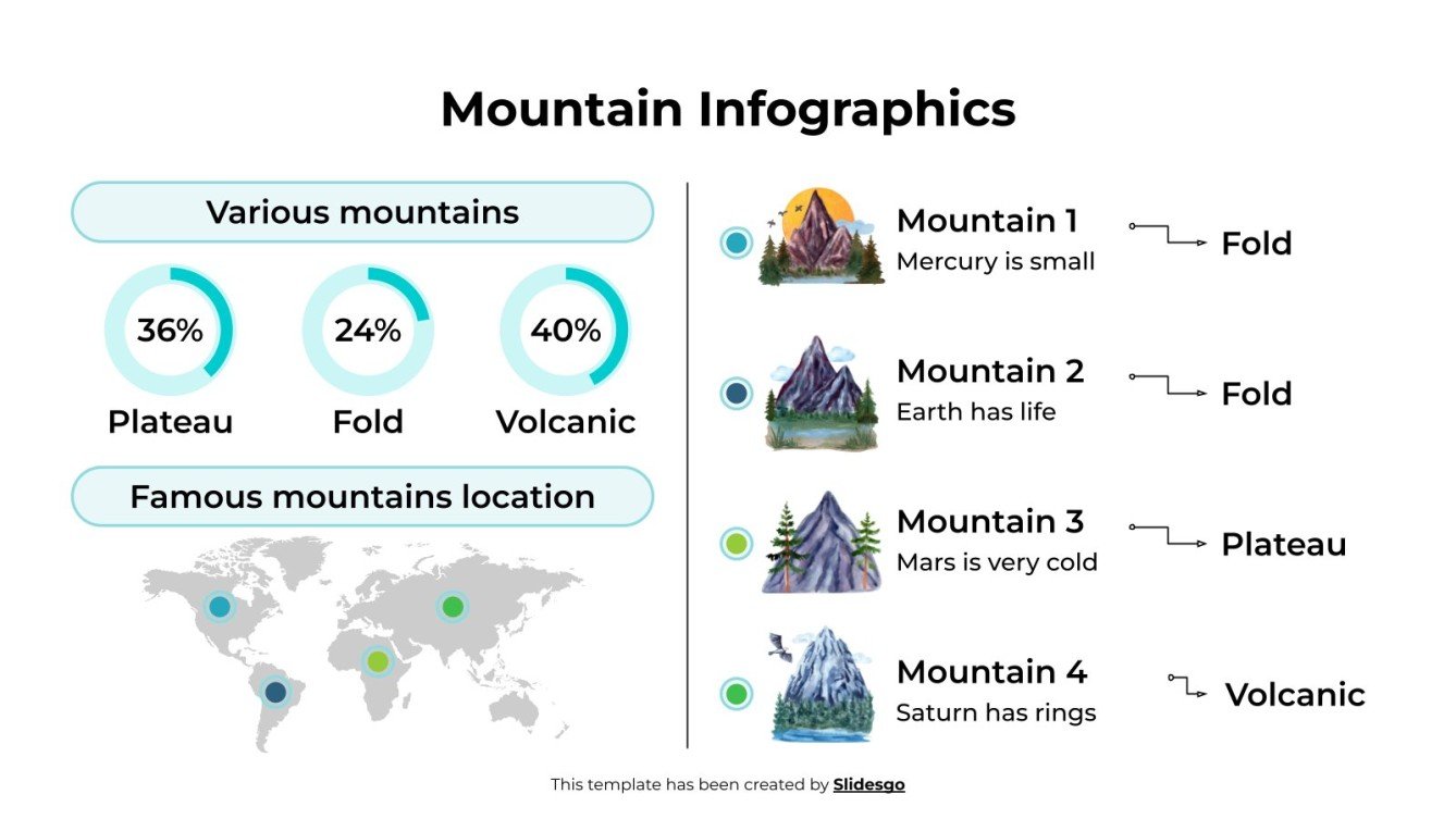 Mountain Infographics Template