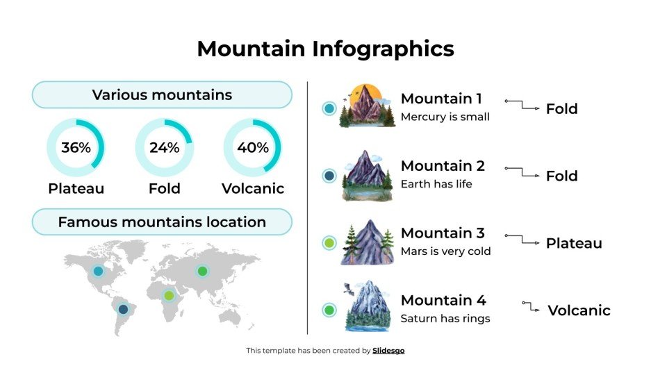 Mountain Infographics Template