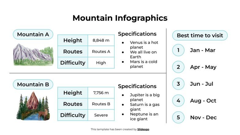 Mountain Infographics Template