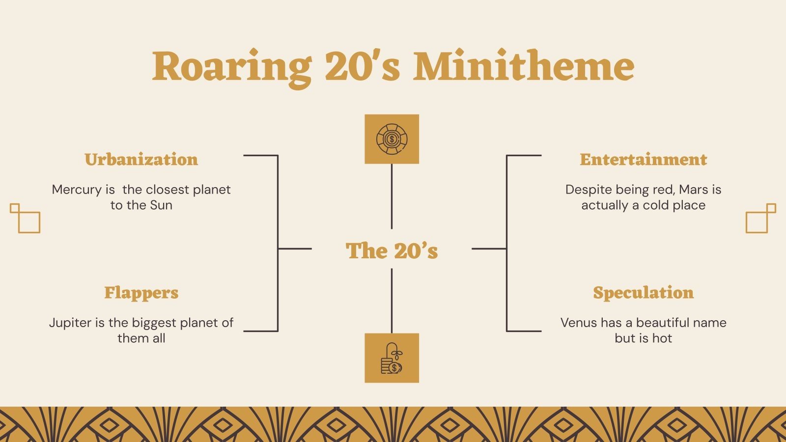 Roaring 20's Minitheme Infographics Template