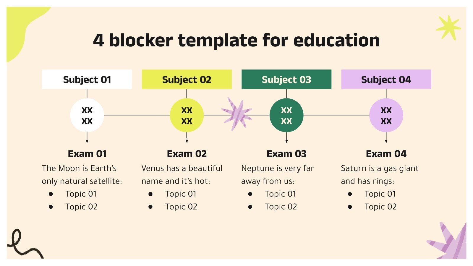 4 Blocker Template for Education Presentation