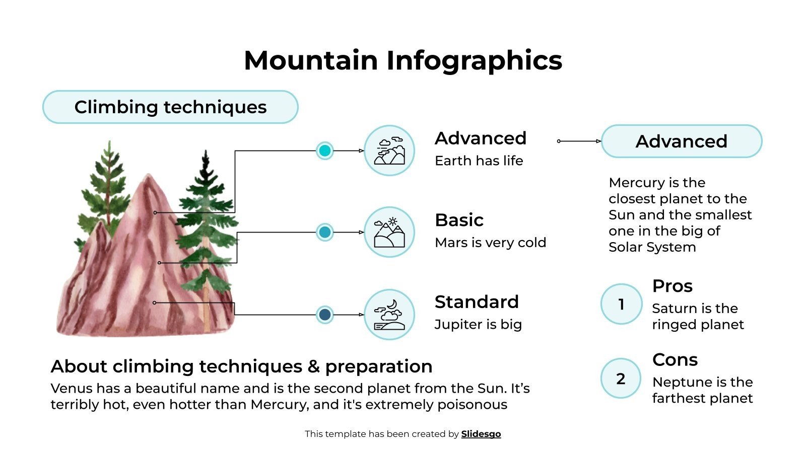 Mountain Infographics Template